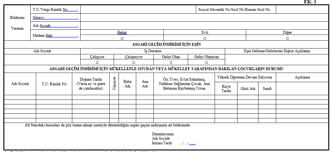 2024 Aile Durumu Bildirim Formu, AGİ Formu İndir [Ücretsiz]